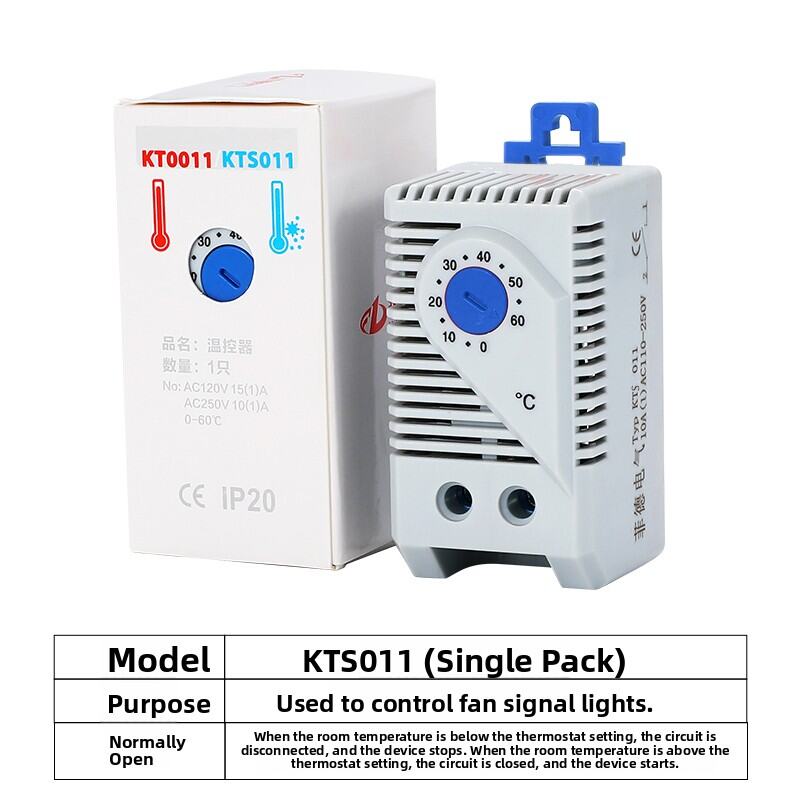 Mechanical Temperature Controller Fan Heater Control Instrument KTS011 Cabinet Wet Controller ...