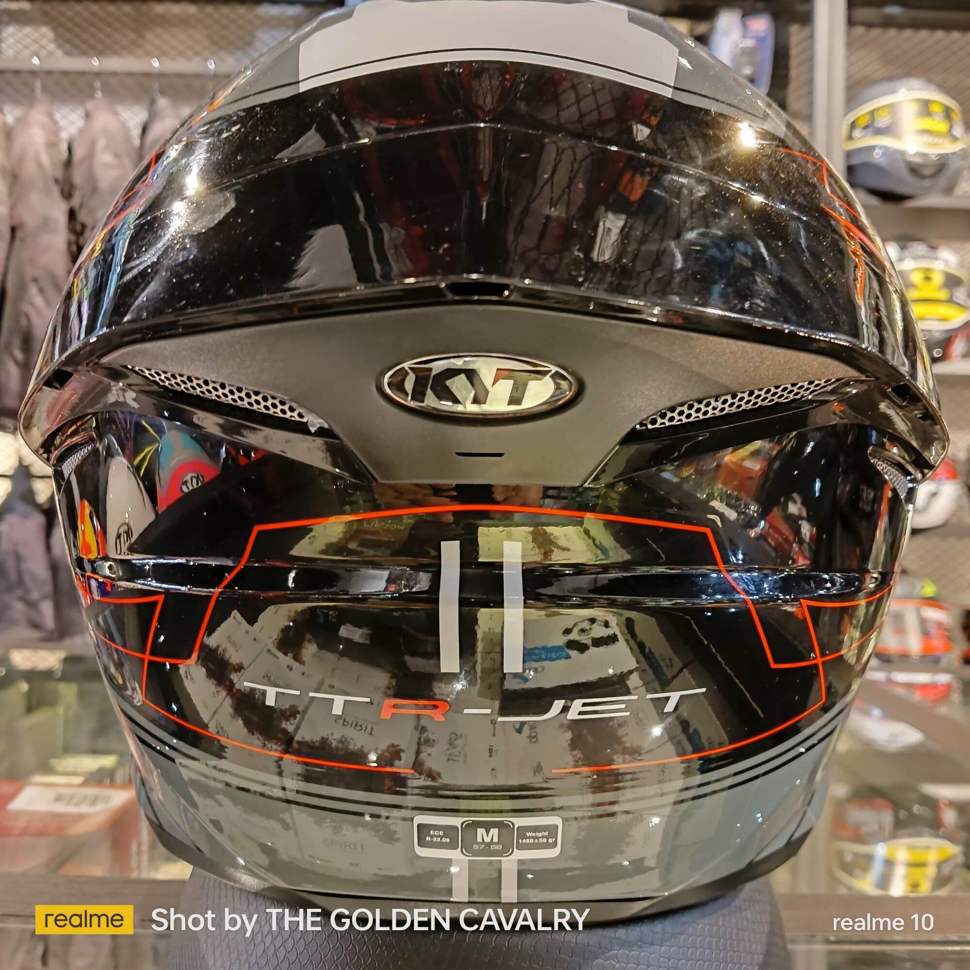 KYT TTR JET LED BLACK GREY HELMET | Lazada