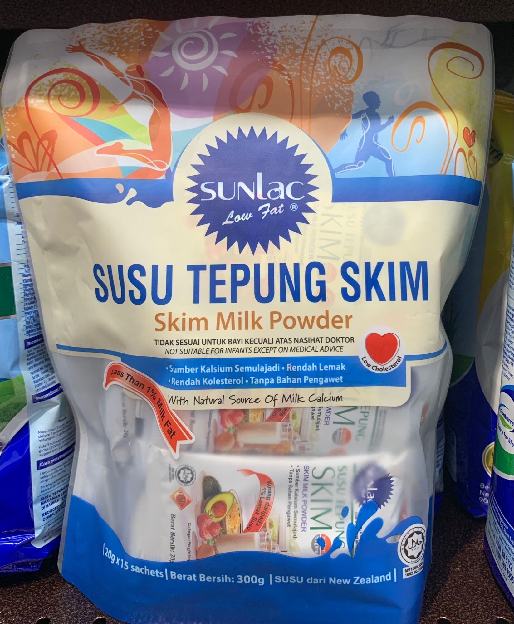 Sunlac Low Fat Skim Milk Powder (20g x 15sachet)300g | Lazada