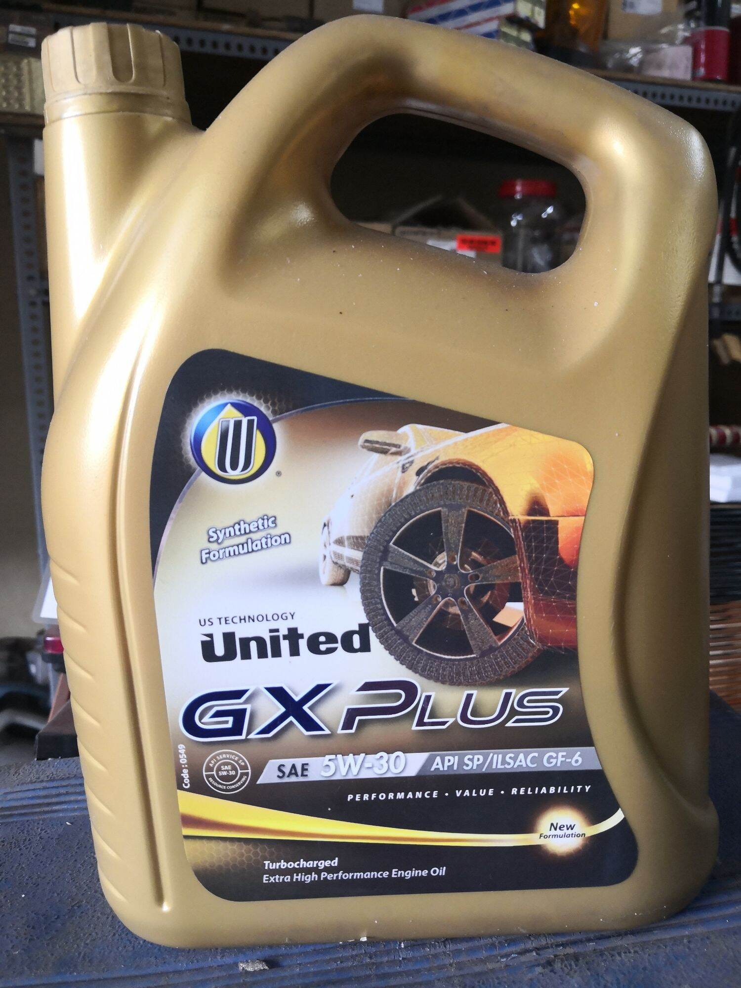 UNITED GX-PLUS Engine Oil API SN 5W-30 Synthetic formulation Motor car ...