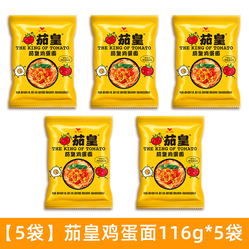 Unified Eggplant King Xinjiang Tomato Egg Noodle Instant Noodles Packed Full Box of Tomato ...