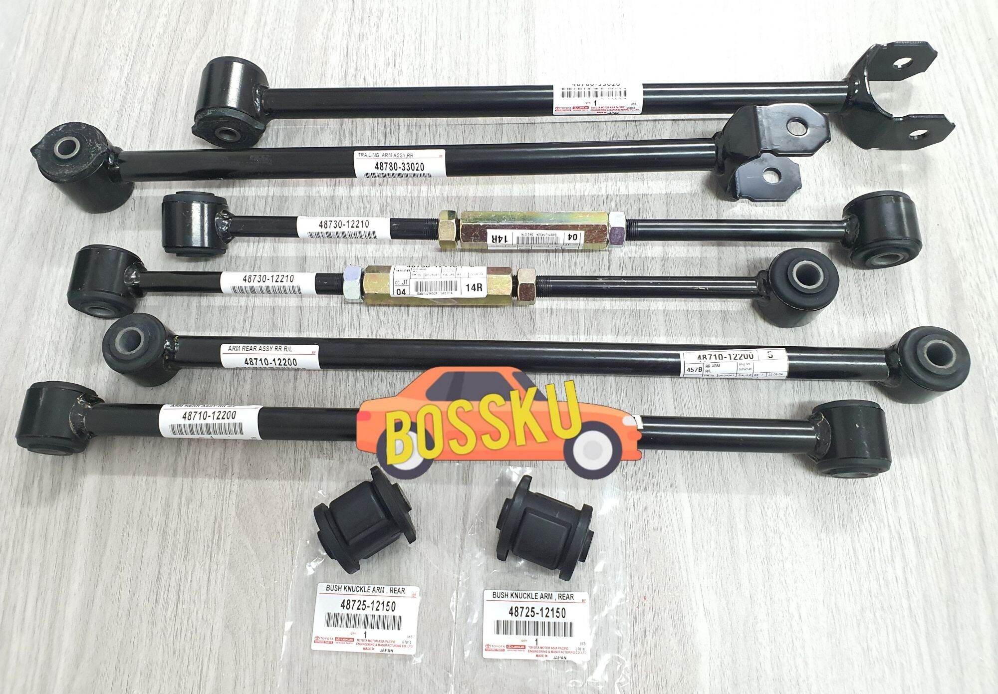 8 IN 1 SET - REAR SUSPENSION ARM/TRAILING ARM/KNUCKLE BUSH/LOWER ARM ...