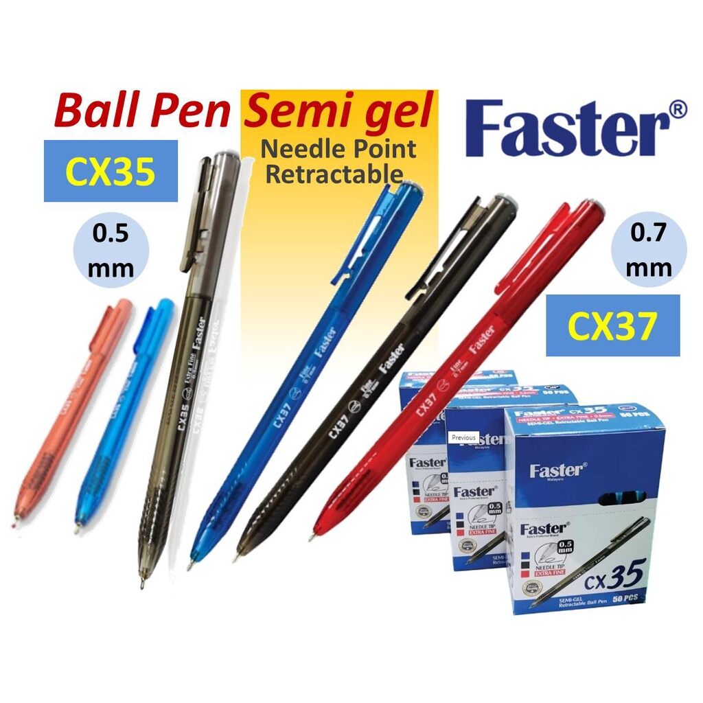 Faster Ball pen CX15 CX25 / Semi Gel Pen CX35 CX37 Semigel ballpen ...