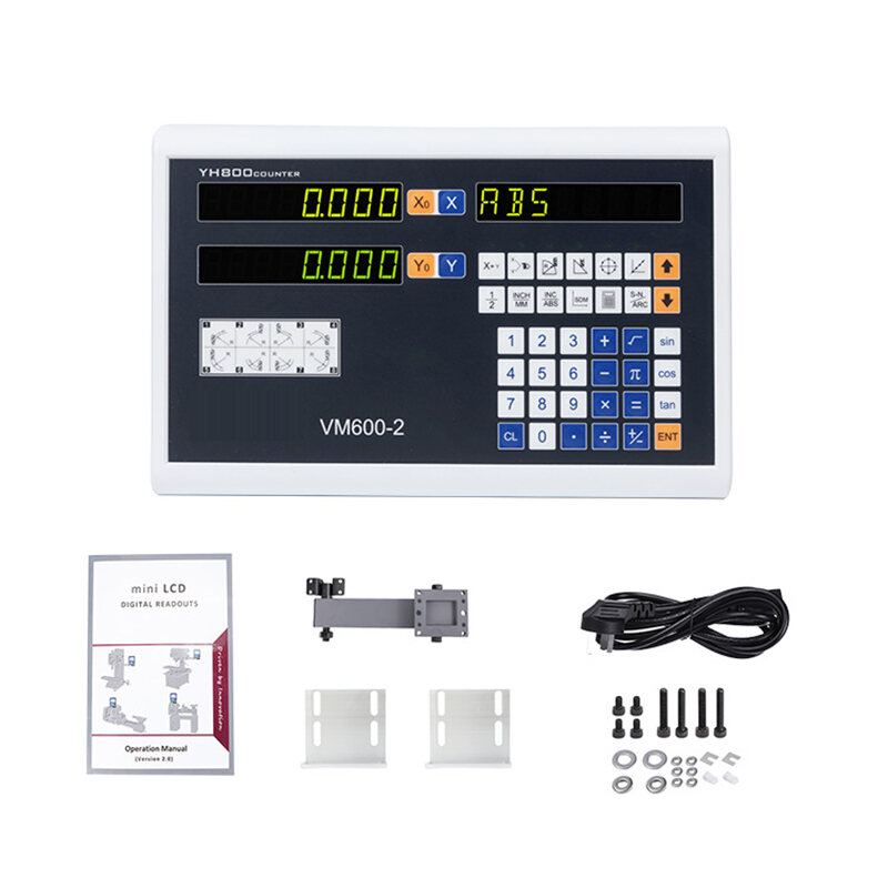 2 Axis 3 Axis Dro Set Vm600 3 Digital Readout Display Encoders Linear Scale Optical Encoder 