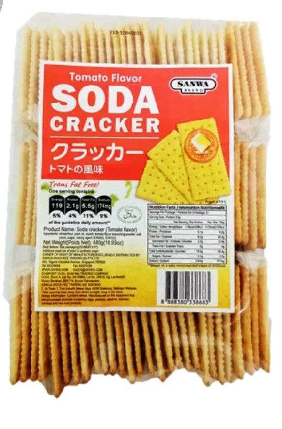 (21pktsx21g) Sanwa Soda Cracker Ready Stock Saltine Original Grain Sesame Tomato Garlic ...