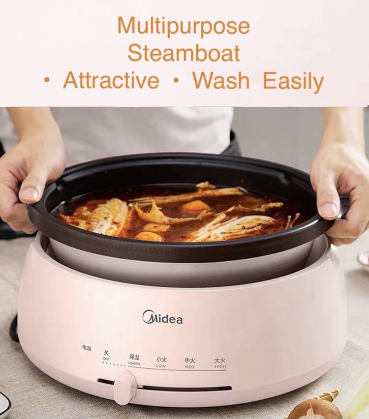Midea electric steamboat bbq multi function electric steamboat | Lazada