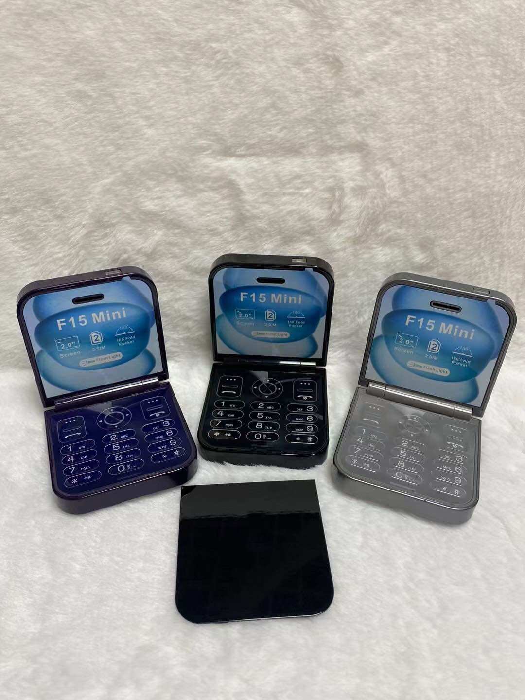 New F15 Mini folding flip phone 2.0 screen dual SIM button phone | Lazada