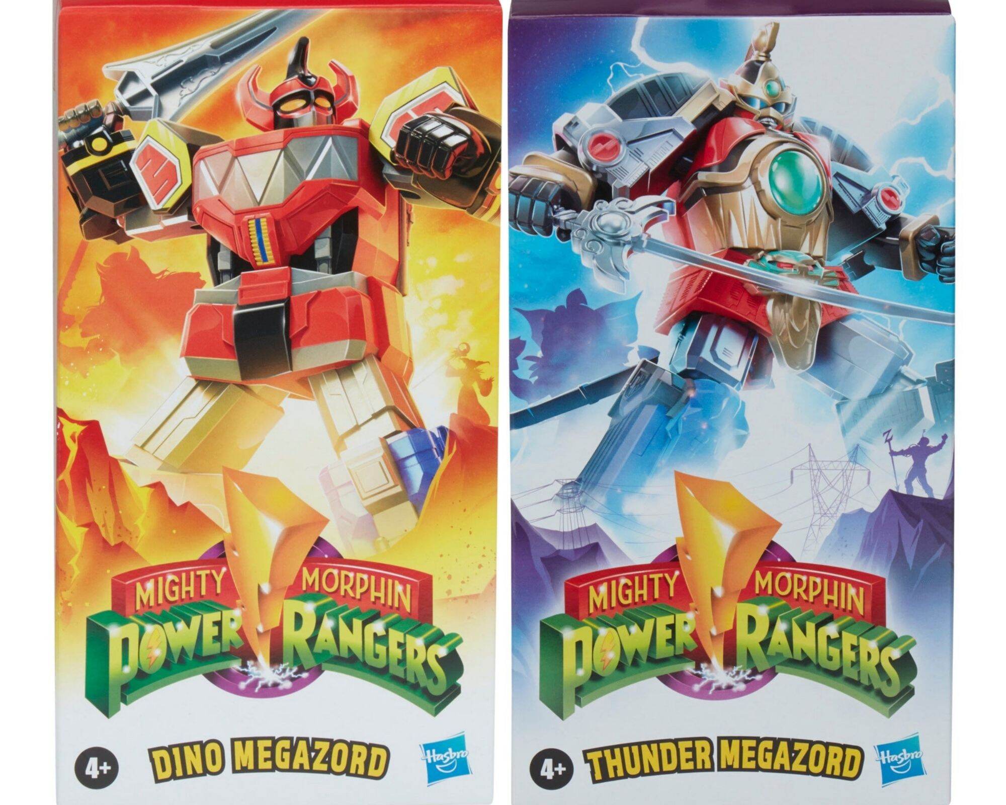 Hasbro Power Rangers Mighty Morphin Dino Megazord & Thunder Megazord ...