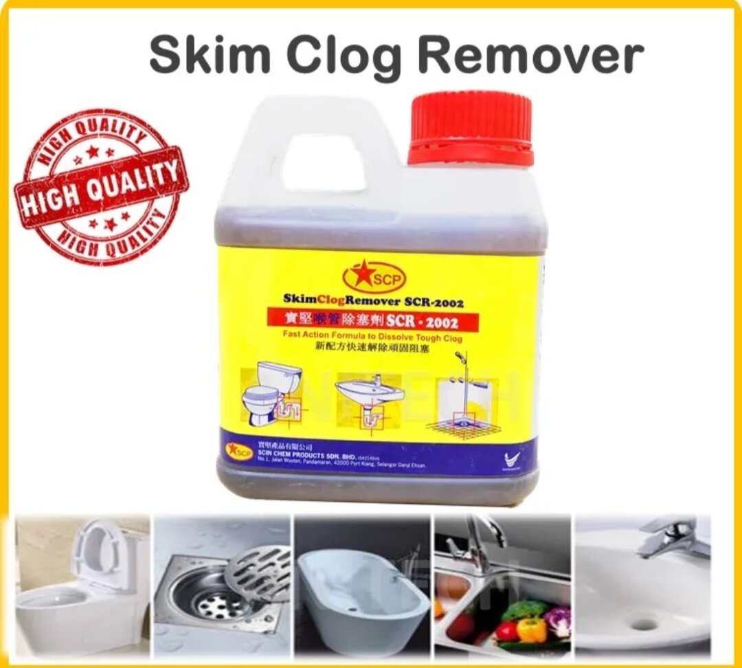 1000 ml Clog Remover Strong Drain Pipe Basin Cleaner Clogged Drainage ...