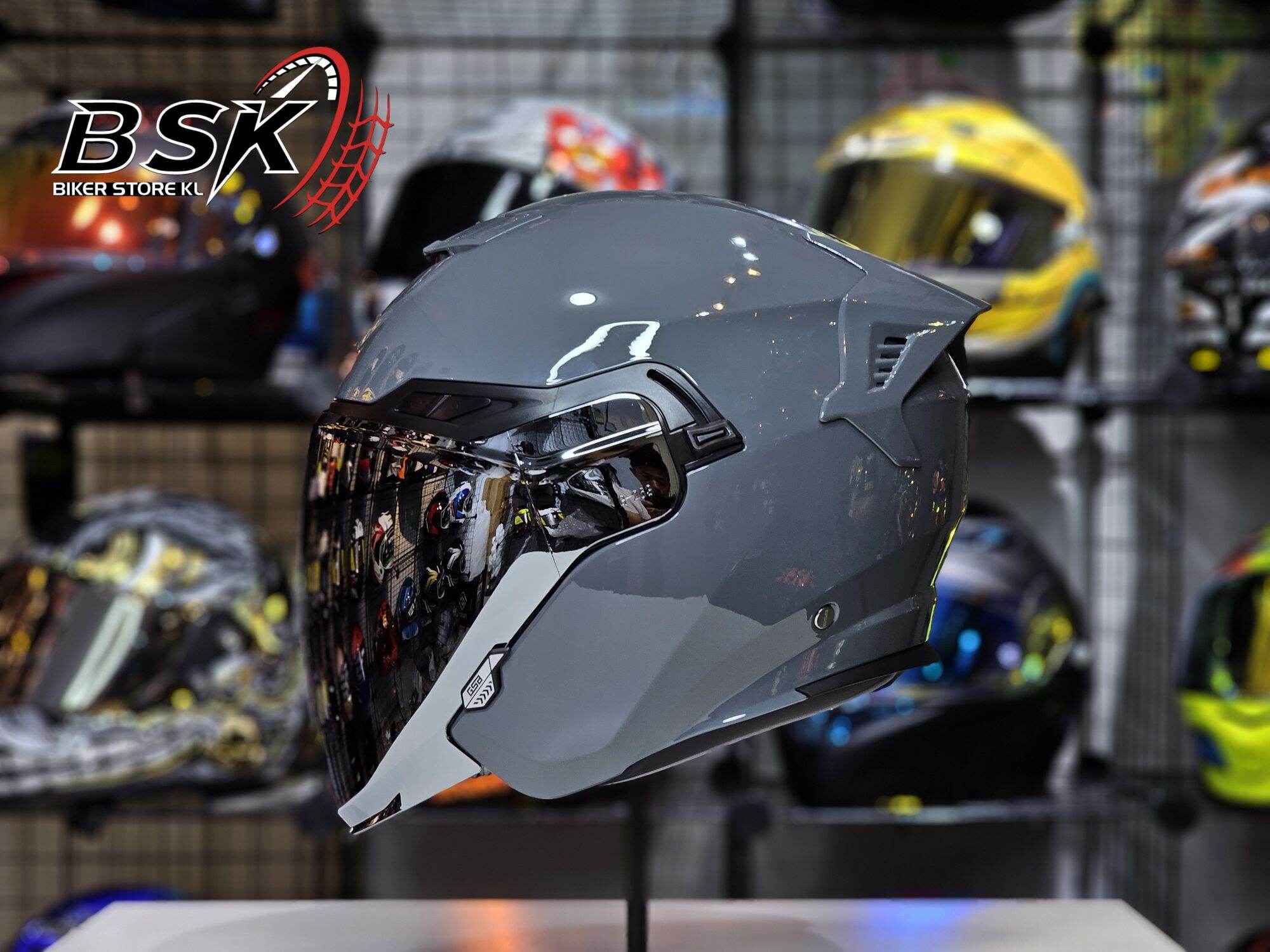 Original GSB S-263 Cement Grey Open Face Helmet | Lazada