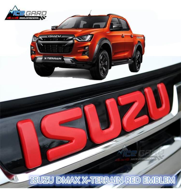 2022 ISUZU DMAX X-TERRAIN ISUZU EMBLEM LOGO RED WORDING BADGE | Lazada