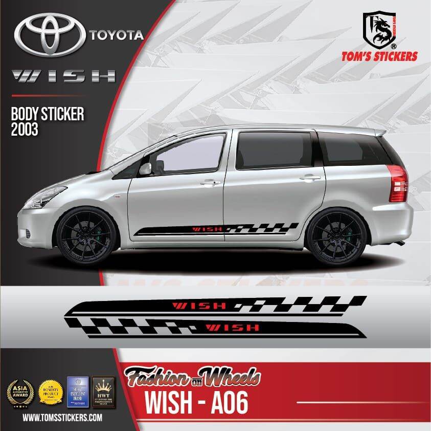 👍👍 TOYOTA WISH CAR BODY STICKER SET WISH - A06 | Lazada