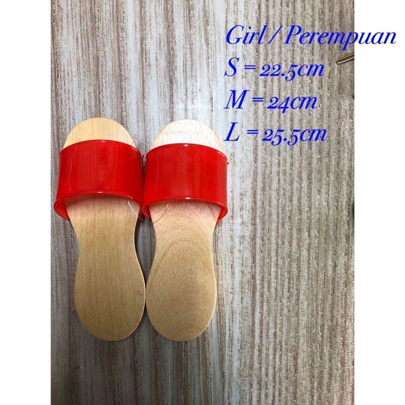 [READY STOCK]🔥Traditional Chinese Wooden Wooden Colour Clogs Terompah ...
