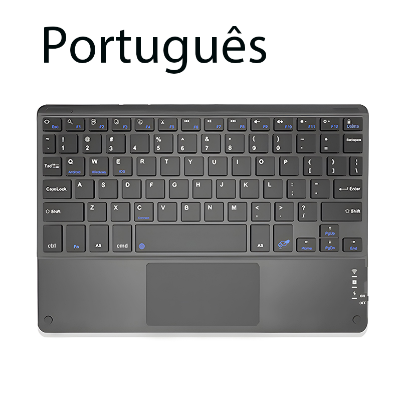 TrackPad Bluetooth Keyboard With Mouse For IOS Android Windows Wireless ...