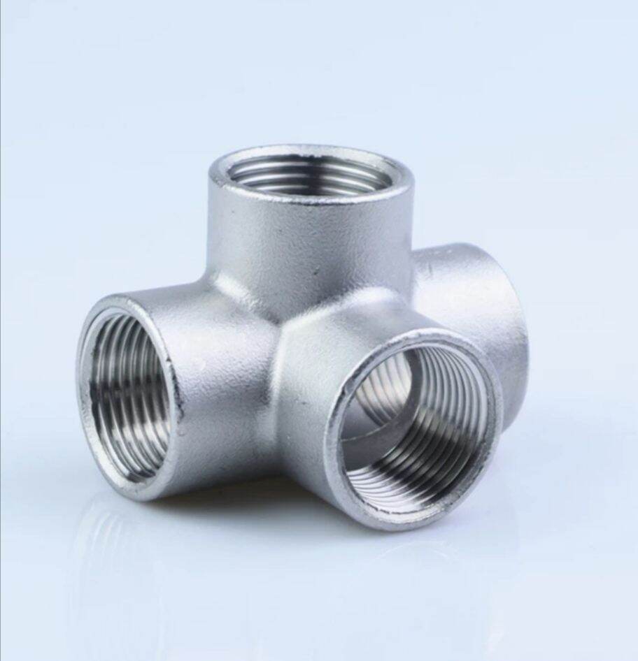 1/2" Stainless Steel Female BSP Thread Pipe Fitting 4 way Equal Cross ...