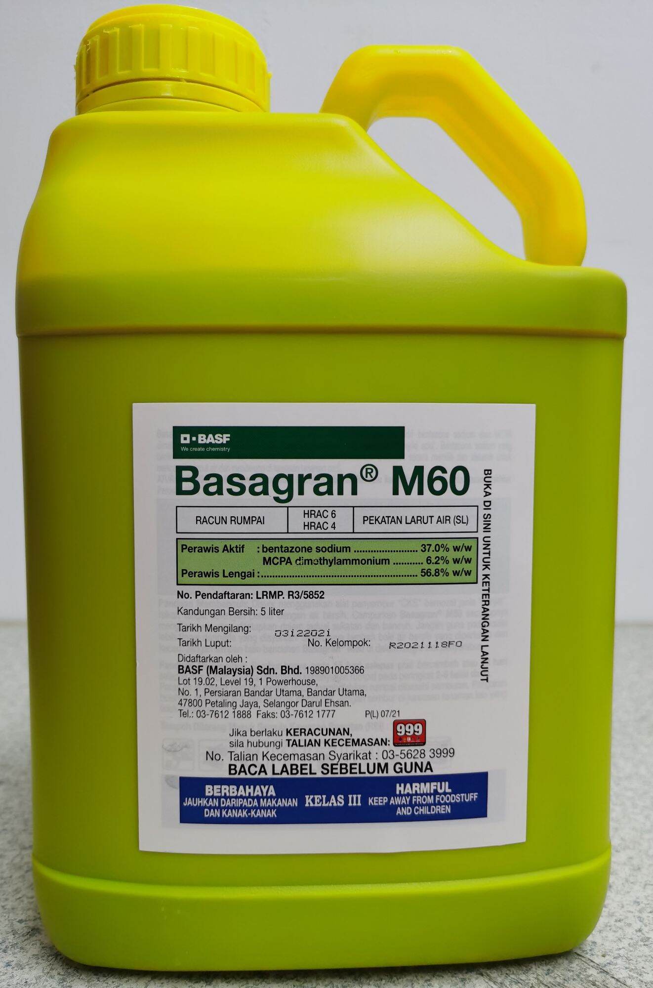 5Litter Basf Basagran M60 (Racun RUMPAI sesuai untuk mengawal rumput ...