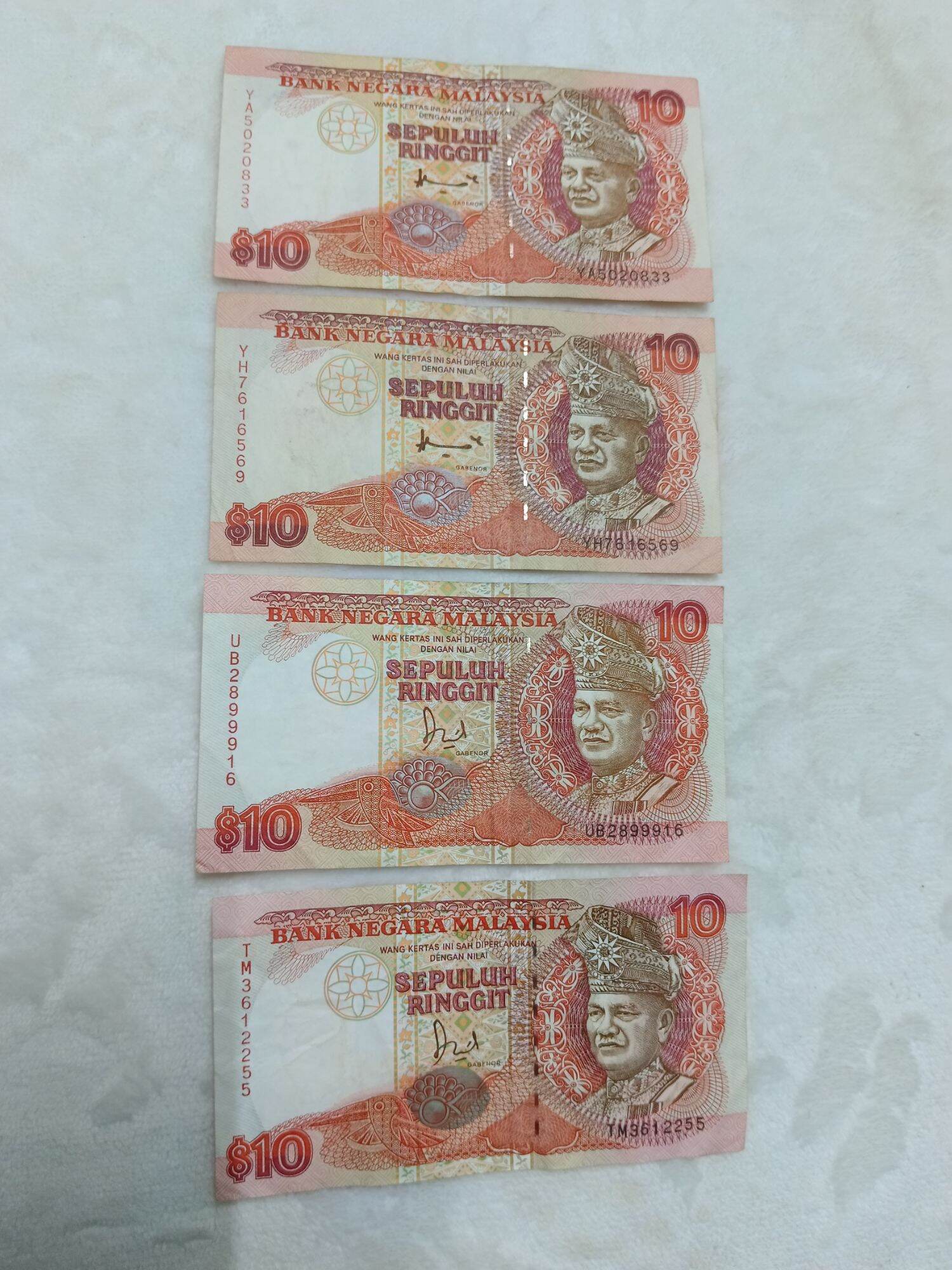 Collection Rm10 duit lama banknote terpakai | Lazada