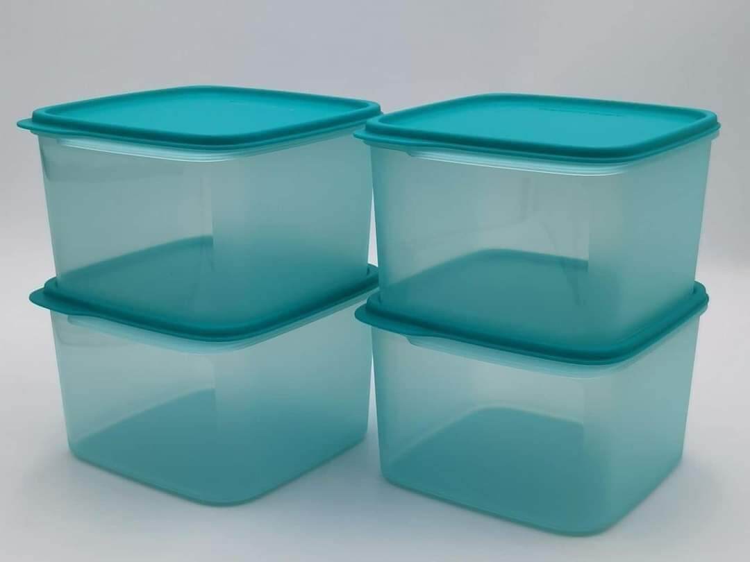 TUPPERWARE SMART SAVER SQUARE TURQOISE/BEKAS KEDAP UDARA/BEKAS BAHAN ...