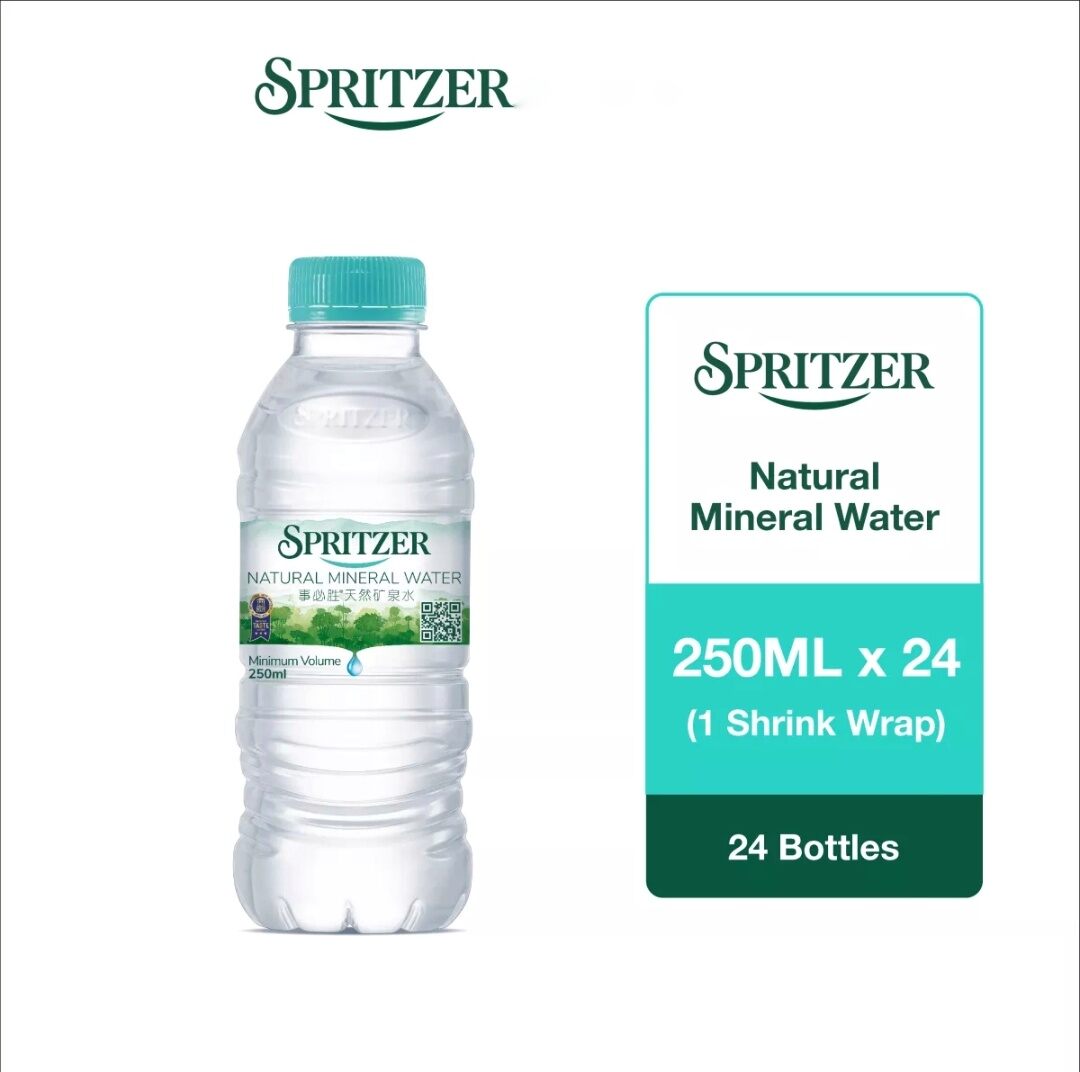 SPRITZER Mineral Water 250ml x 24 ~ New Packaging (Available for West ...