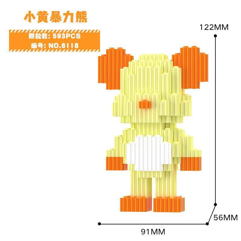 Kaws Bearbrick Diy Building Nano Block Blocks Mini Cartoon Toy Kids Toy ...