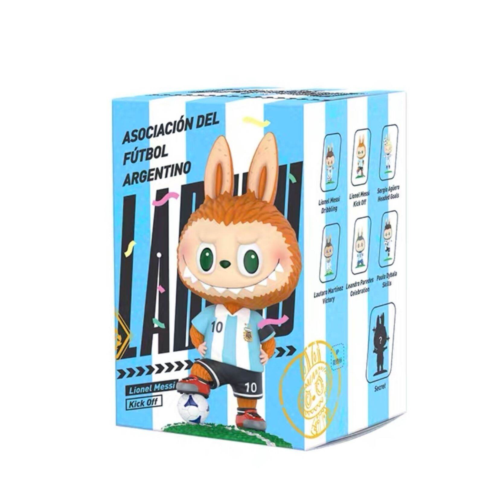 拉布布LABUBU阿根廷足球系列盲盒手办桌面摆件 LABUBU Argentina football series blind box ...