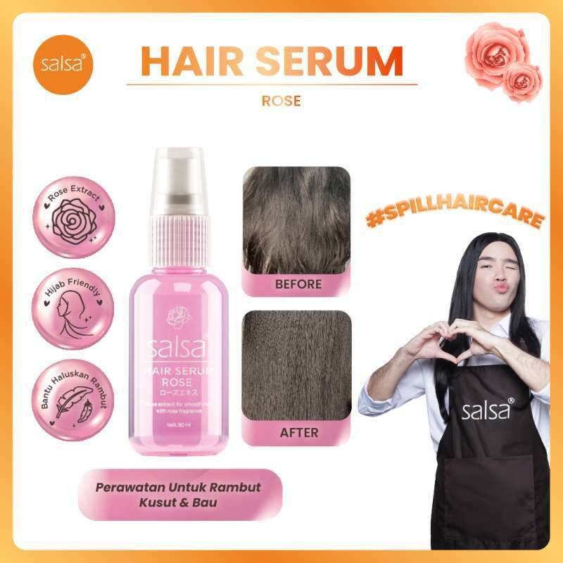 [ SALSA ] HAIR SERUM SPRAY KERATIN ROSE GROWTH VITAMIN RAMBUT BPOM | Lazada