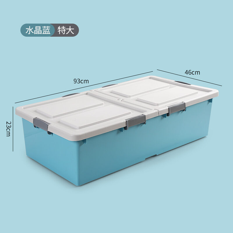 Bed Bottom Storage Box Flat with Roller Wheels Thickened Clothes Quilt ...