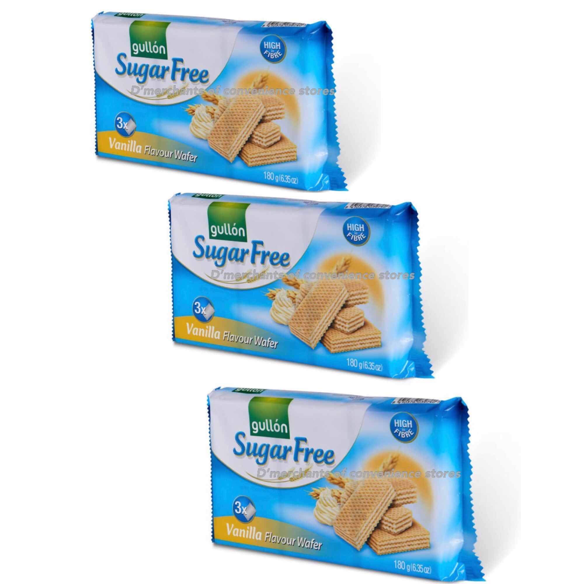 Gullon Sugar Free Vanilla Wafers | 180g x 3 packs | Lazada