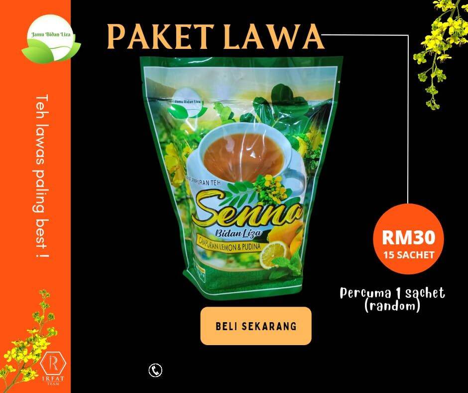 TEH SENNA LEMON BIDAN LIZA 15 SACHET, TEH SENNA, TEH KURUS,TEH LAWAS ...