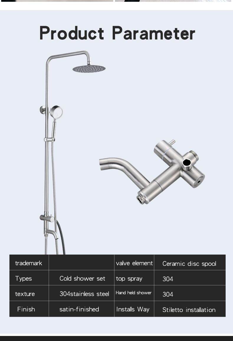 Stainless Steel Rain Shower Set Rainfall Shower Set Water Heater Shower Set | Lazada