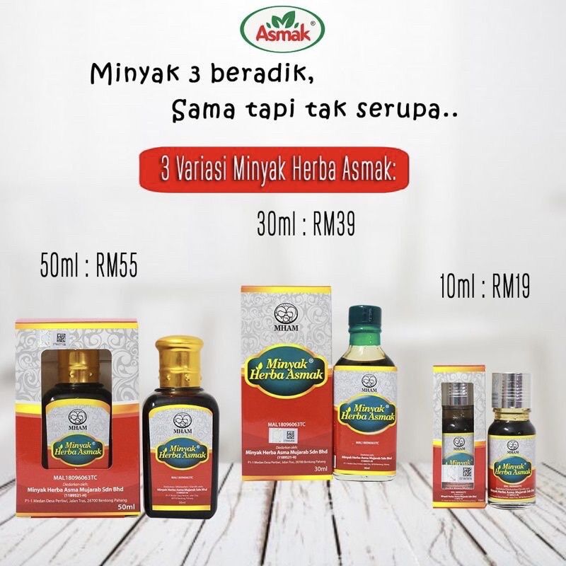 Minyak Herba Asma Asmak Mujarab Ada Cop KKM / Minyak Asmak Original HQ | Lazada