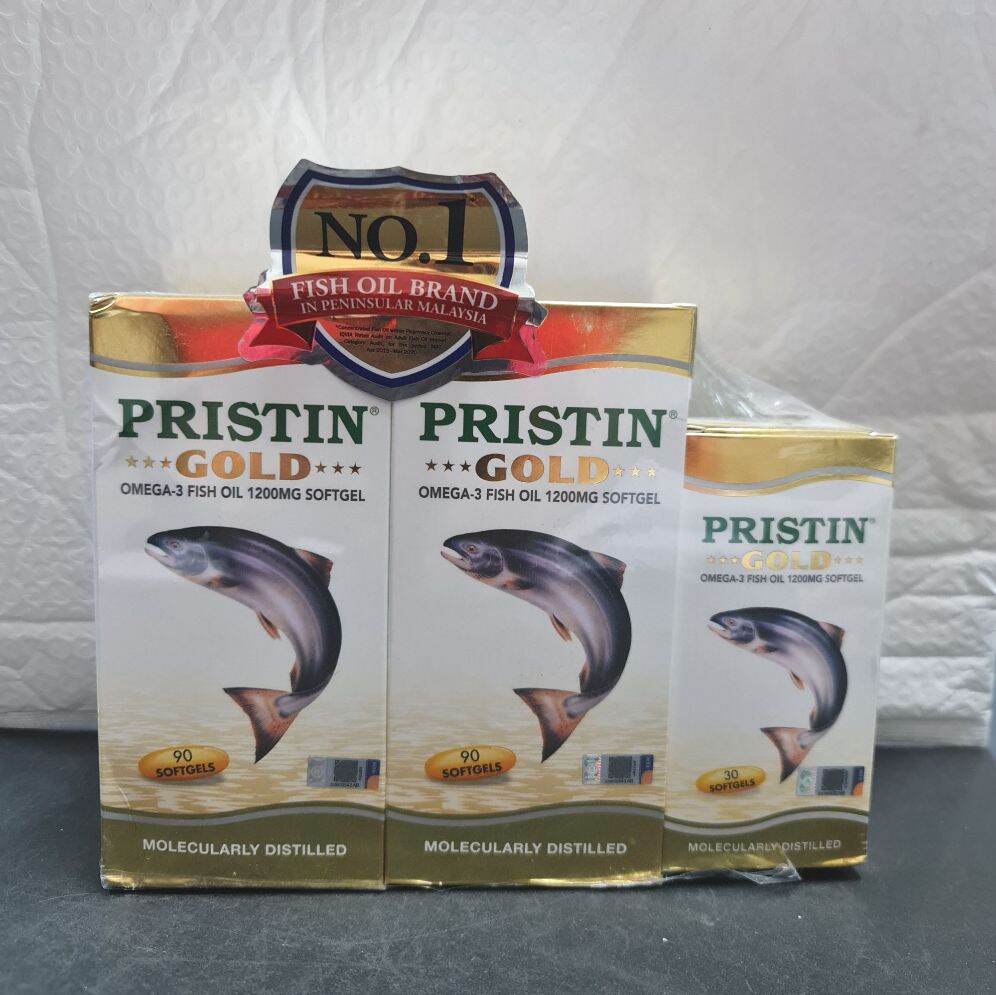 Pristin Gold Omega-3 Fish Oil 1200mg Softgel (90's+90's+30's) (Exp: 11/ ...
