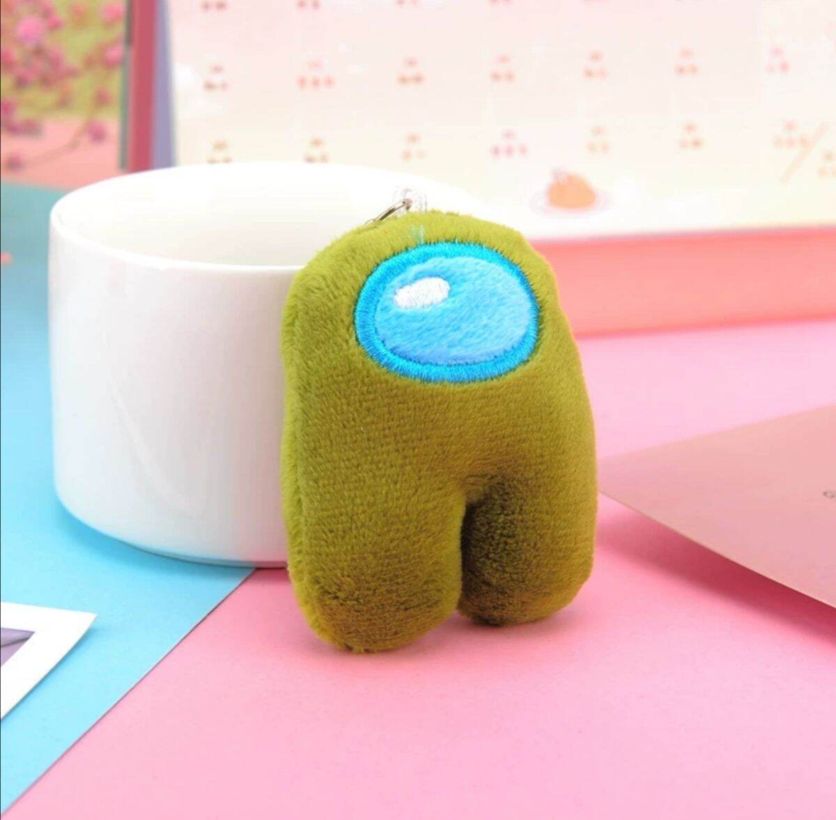 Amongus Plush Toy Keychain Keyring Cute Imposter Game Viral Gift Mainan ...