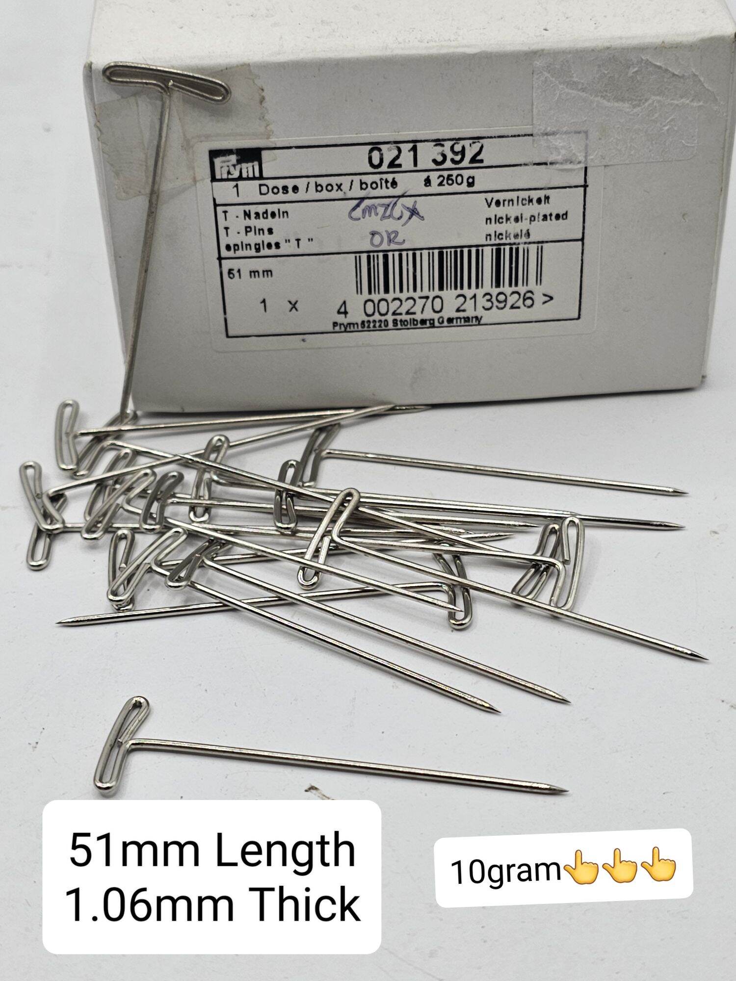 Prym Solid Steel T Pins Mild Steel Silver very sharp | Lazada
