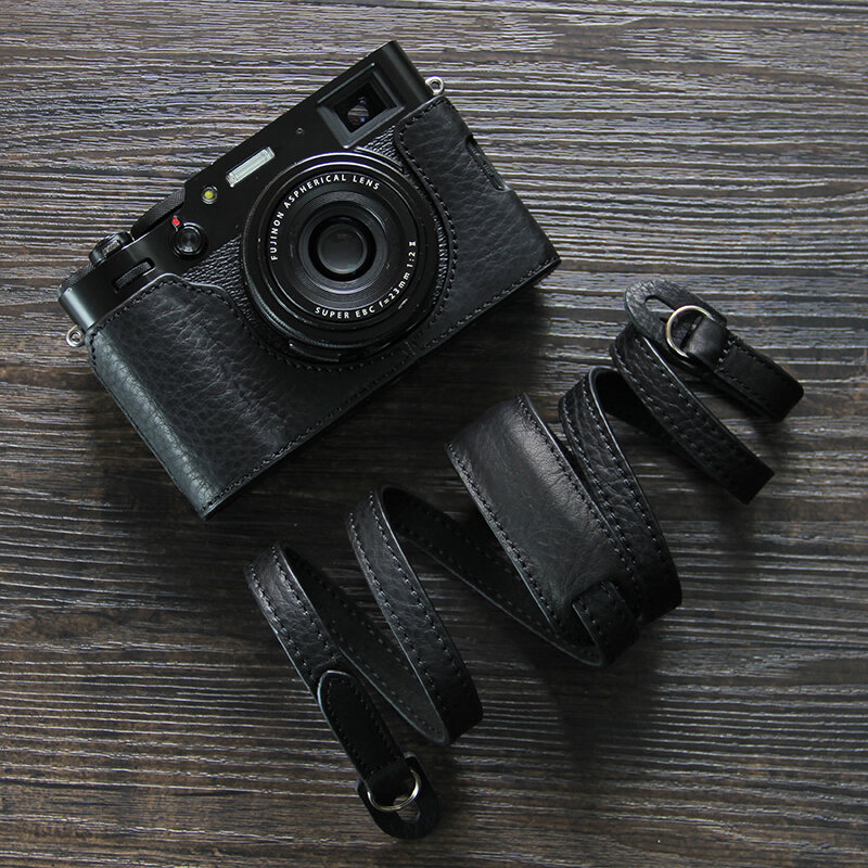 Luxury Leather Camera Bag Handle Protection Half Set for Fuji X100VI ...