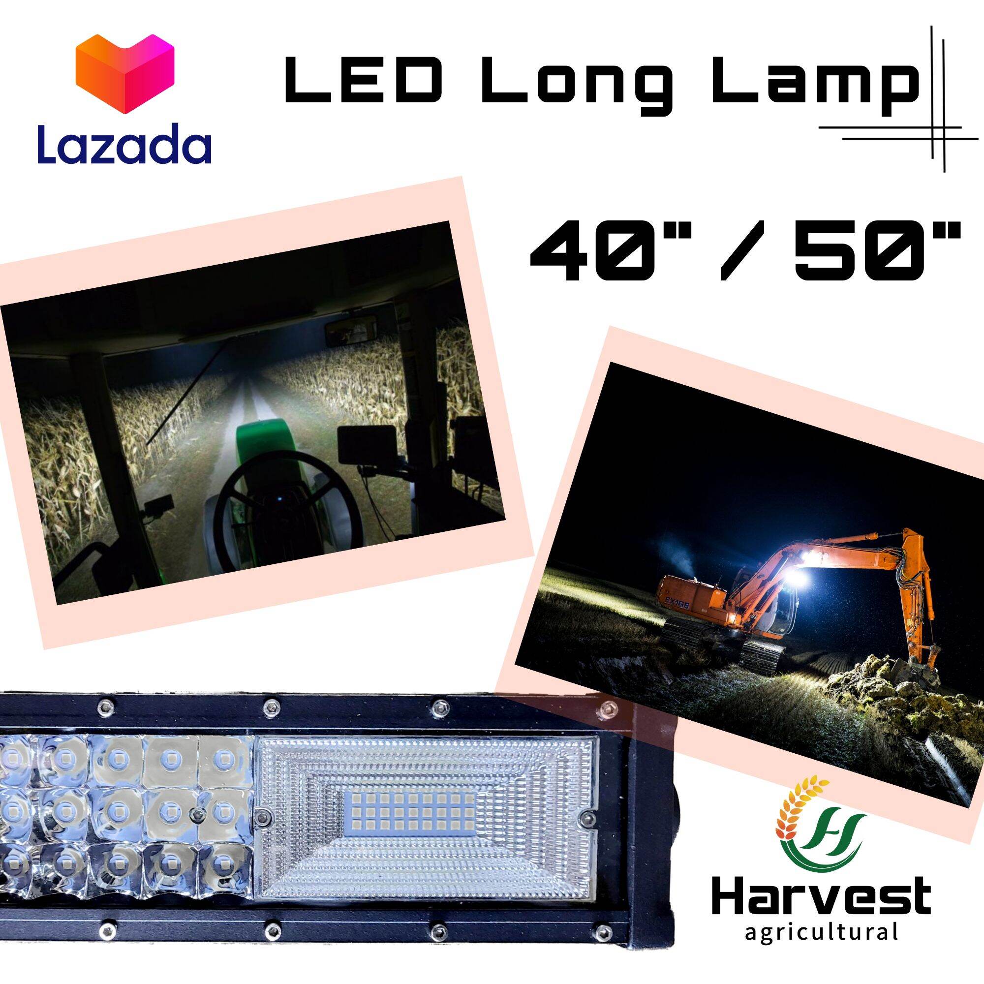 LED Long Lamp (40"/ 50")- Tractor/ Excavator/ Backhoe | Lazada