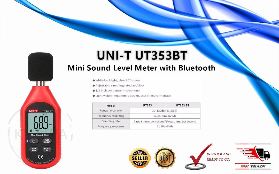 UNI-T UT353BT (Bluetooth) Mini Digital Sound Level Meter 30-130dB ...