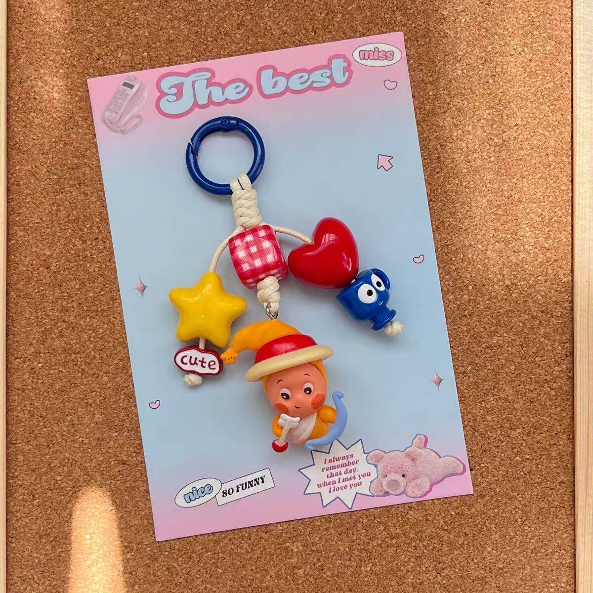 for Mini Twinkle Twinkle Key Chains With Doll Penant Diy Key Buckle ...