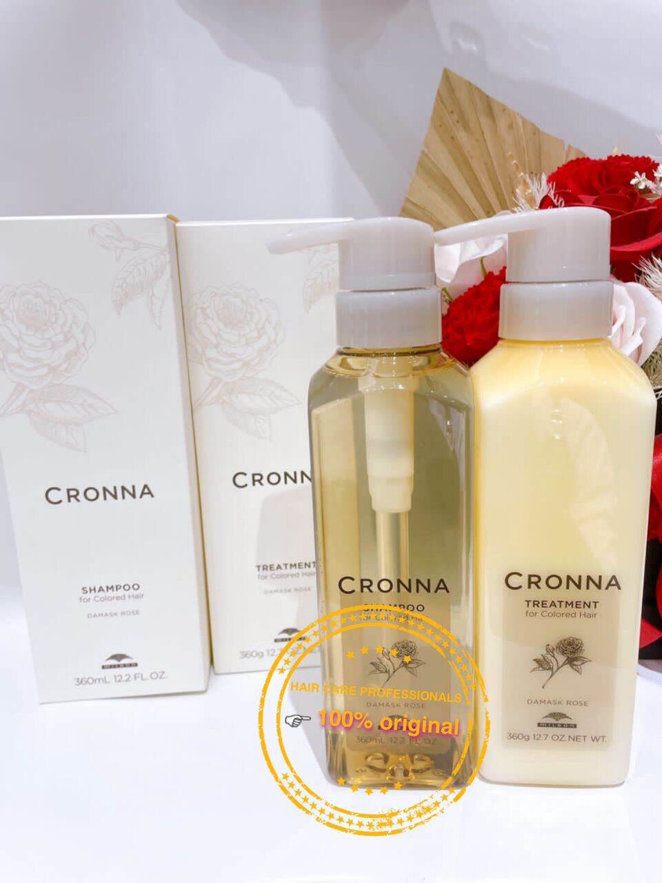 MILBON CRONNA SHAMPOO AND TREATMENT FOR SET COLOR HAIR 360ML | Lazada