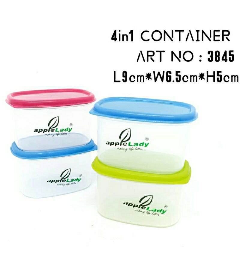 AppleLady 4 In 1 Mini Container/Tupperware kecil/Bekas kecil | Lazada