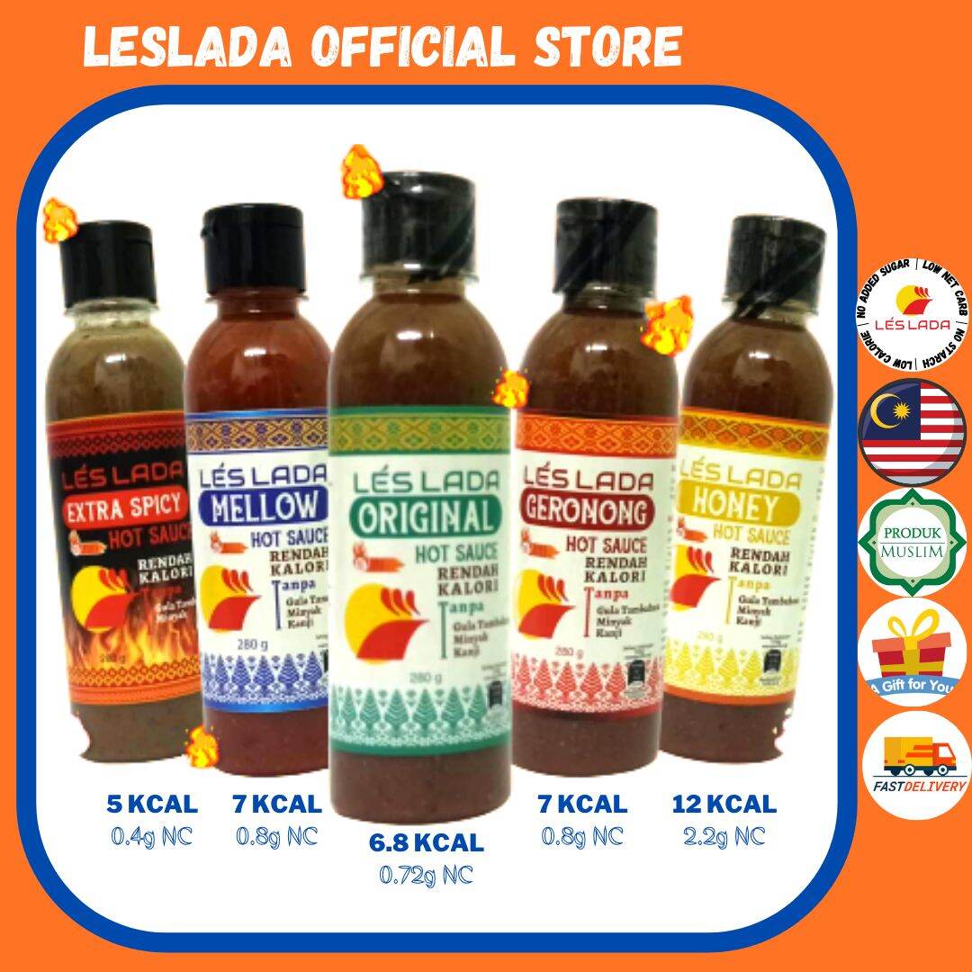 Leslada Sos Pedas. Sos Cili diet Rendah Kalori tanpa Gula tambahan ...