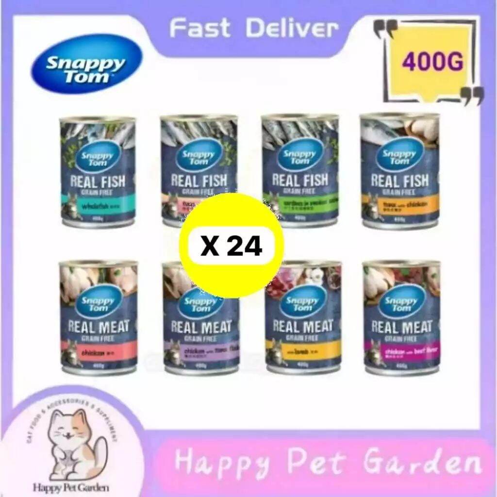 Snappy Tom Canned Food (1 Carton 24 Can )400g Cat Wet Food / Makanan ...