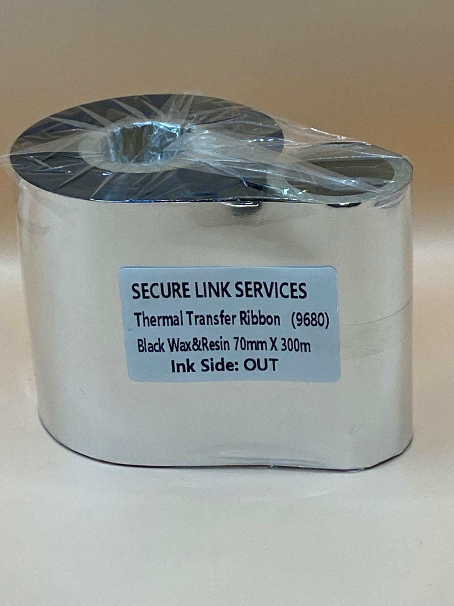 Thermal Transfer Ribbon 70mm x 300m (Wax&Resin) Black Ink Side: OUT ...