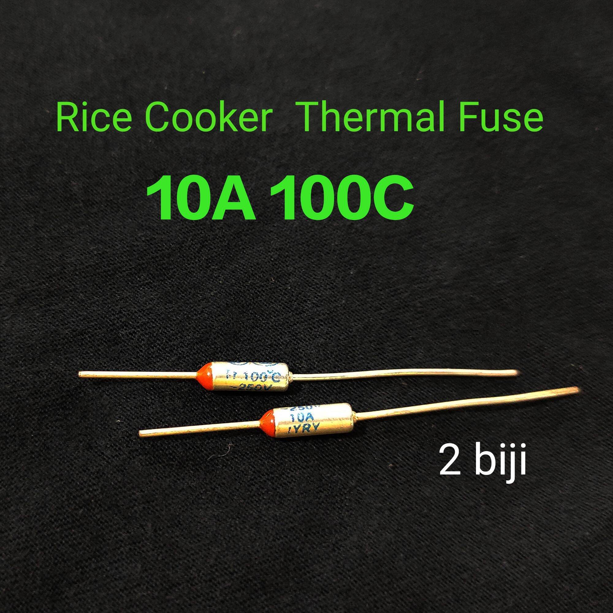 2 Biji 10A 100C Rice Cooker Thermal Fuse Fuse periuk Nasi | Lazada