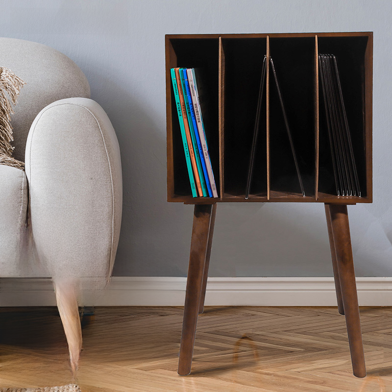 Gramophone Record Stand Storage Box Rack Phonograph LP Vinyl Cabinet ...