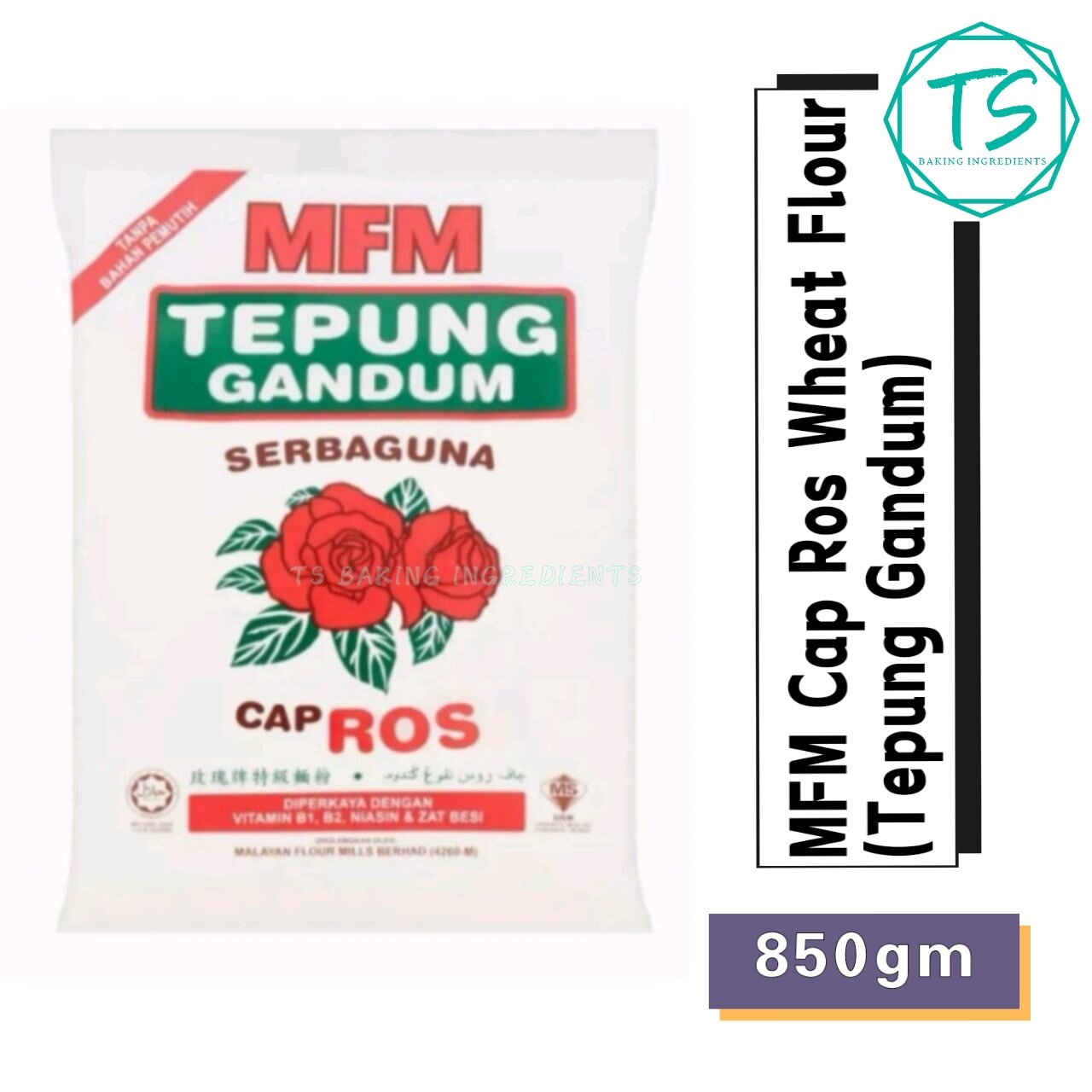 TS MFM Cap Ros Wheat Flour /Tepung Cap Ros / 红玫瑰花牌面粉 | Lazada