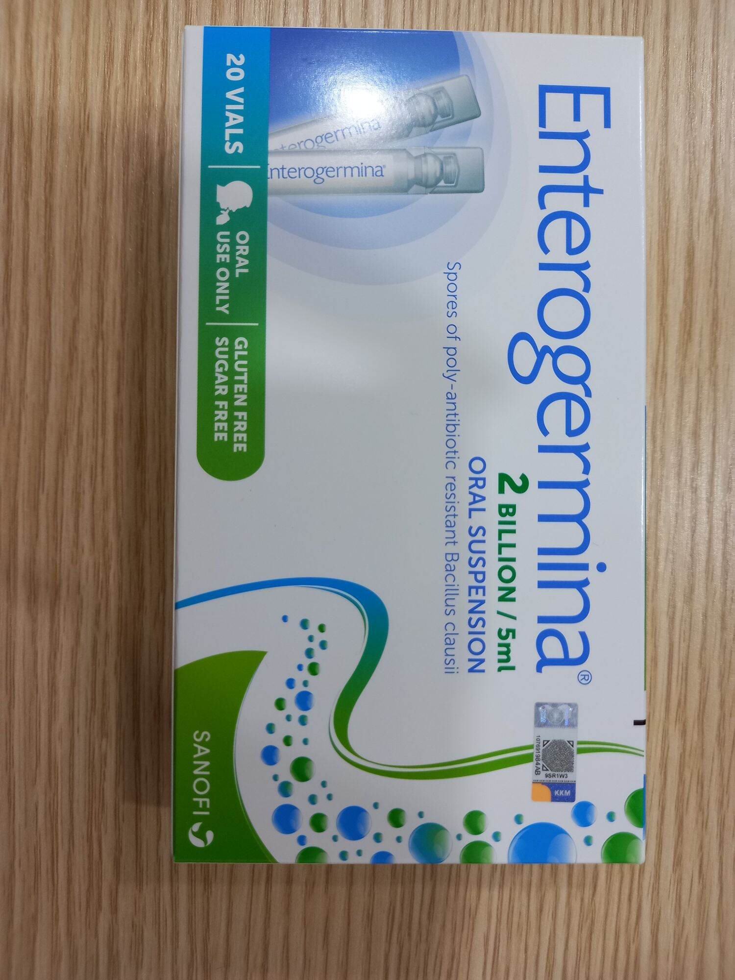 ENTEROGERMINA 2 BILLION /5ML ORAL SUSPENSION (20 VIALS PER BOX) (EXPIRY ...