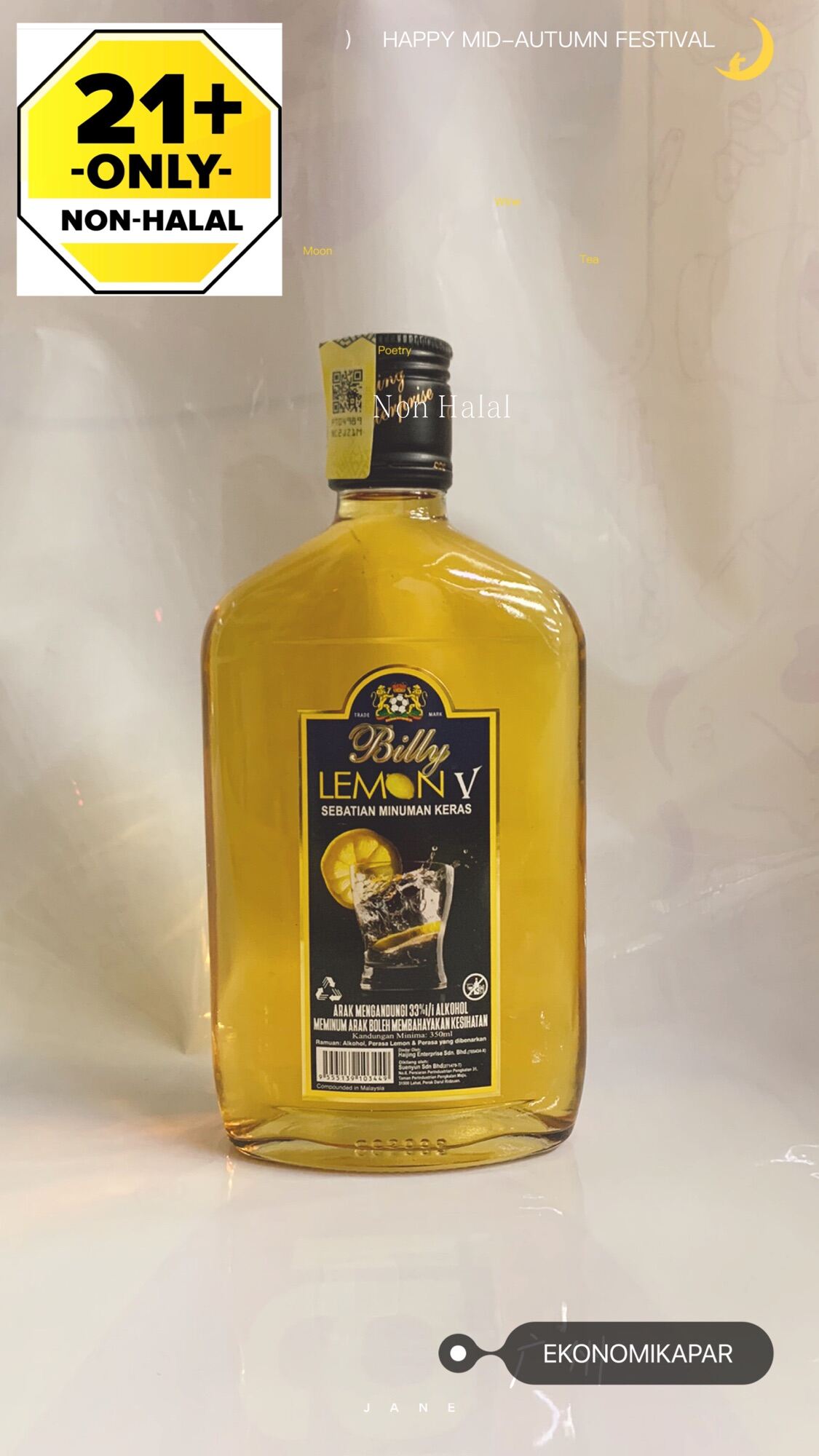 BILLY LEMON VODKA 350ml | Lazada
