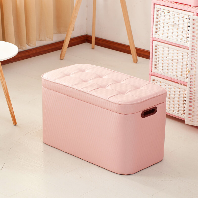 Solid Wood Storage Bench Shoe Cabinet Try-On Bench Clothing Footwear ...