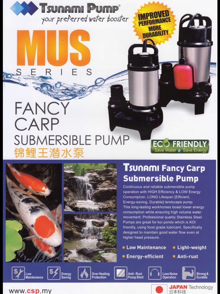 Tsunami MUS400 Submersible Water Pump (400W) | Lazada